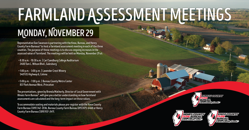 Swanson hosts Farmland Assessment Meetings with Knox, Bureau and Henry ...